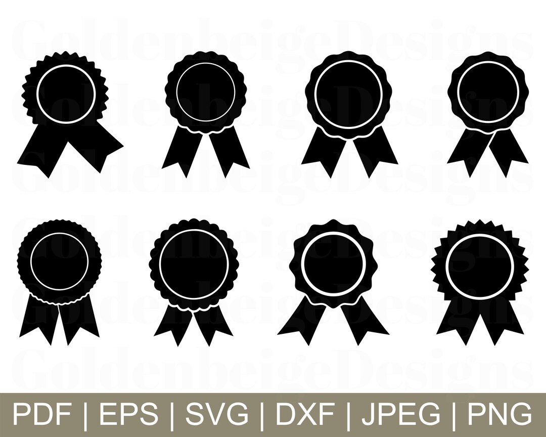 Award Ribbon Svg, Award Ribbons Cut File, Award Ribbon Silhouette ...