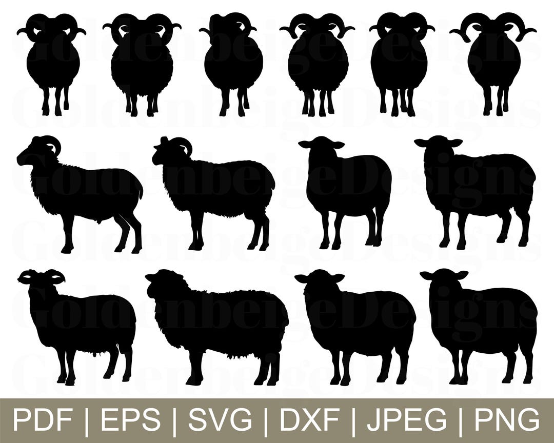 Sheep Svg, Sheep Vector, Sheep Silhouette, Sheep Cut File, Sheep Cricut ...