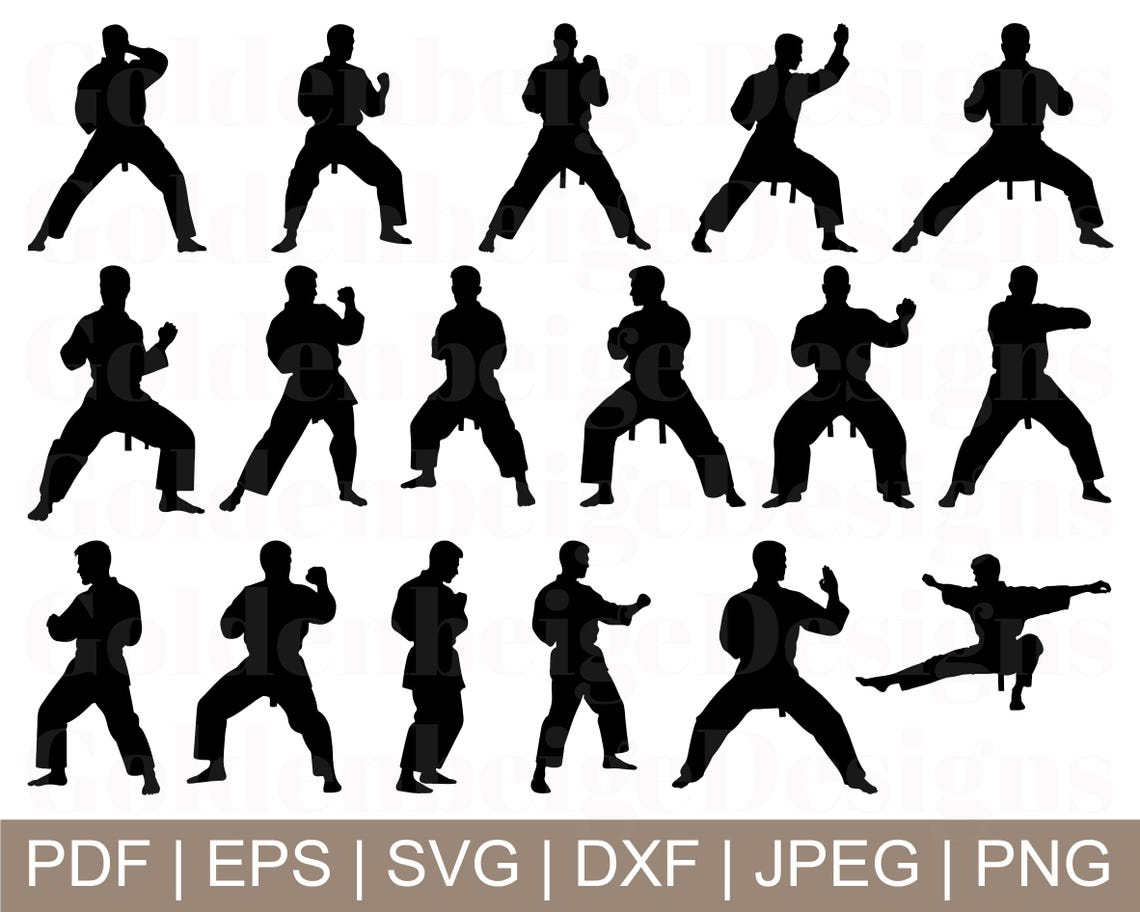 Karate Svg, Karate Silhouette, Karate Cut File, Karate Cricut, Karate ...