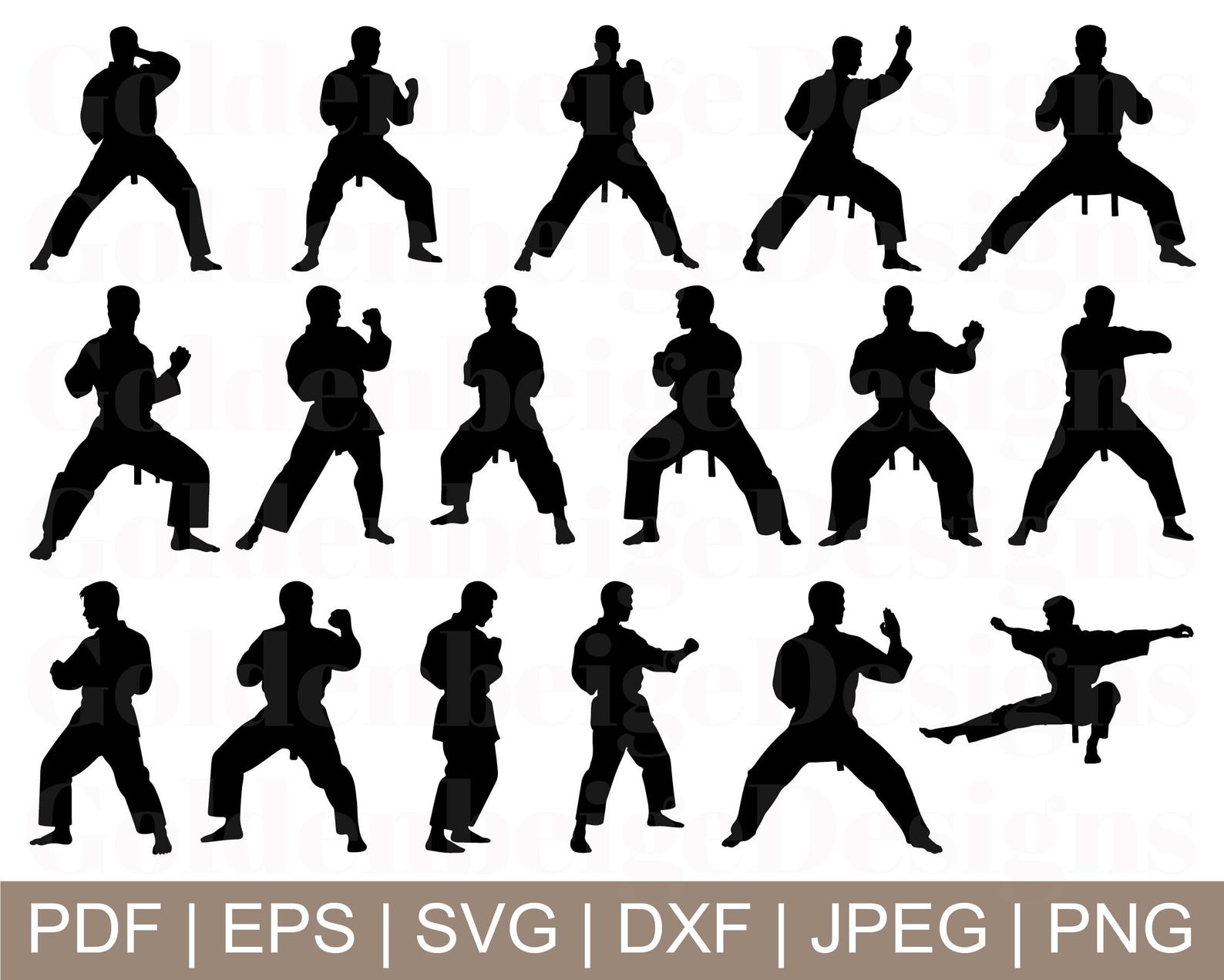 Karate Svg, Karate Silhouette, Karate Cut File, Karate Cricut, Karate ...