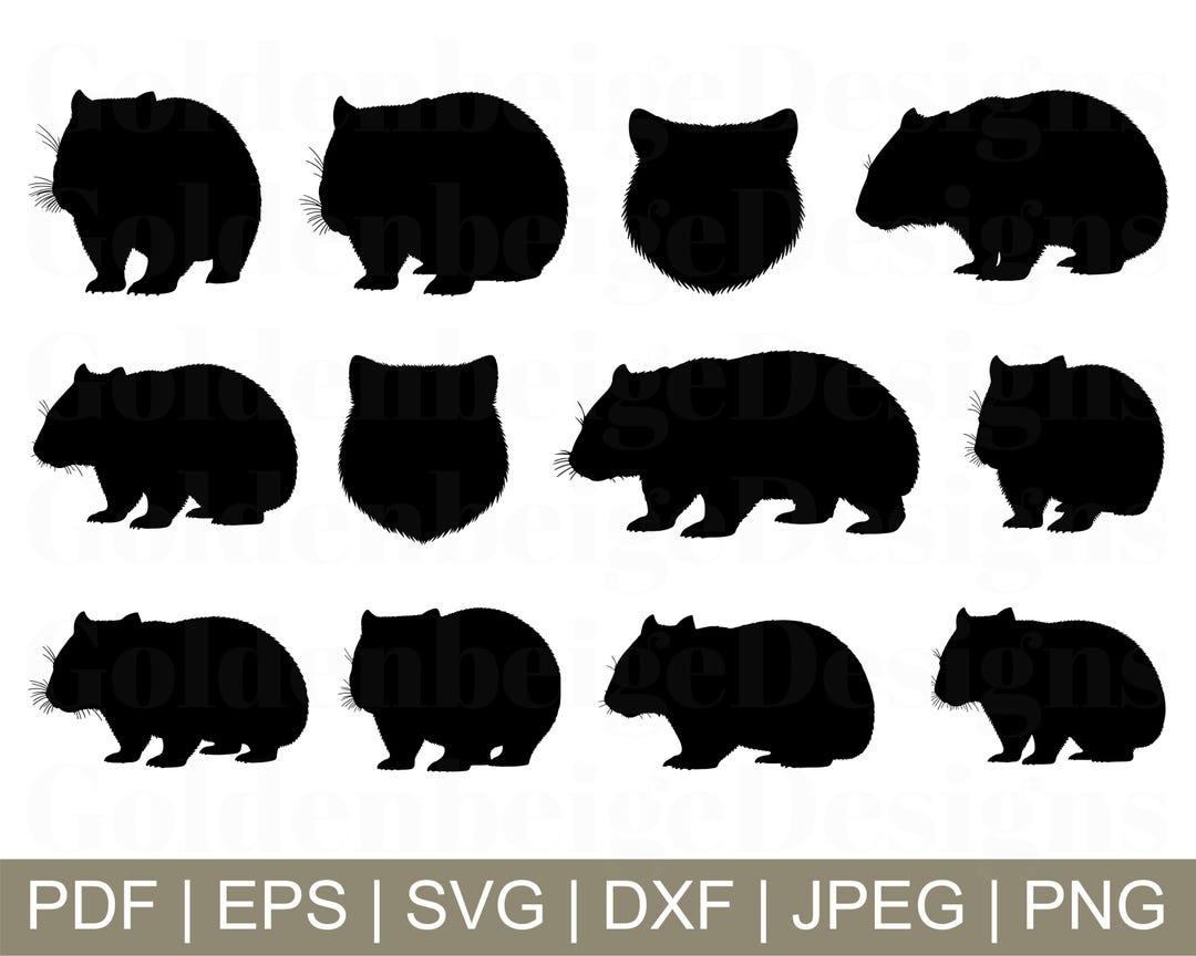 Wombat Svg, Wombat Cut File, Wombat Silhouette, Wombat Cricut, Wombat ...