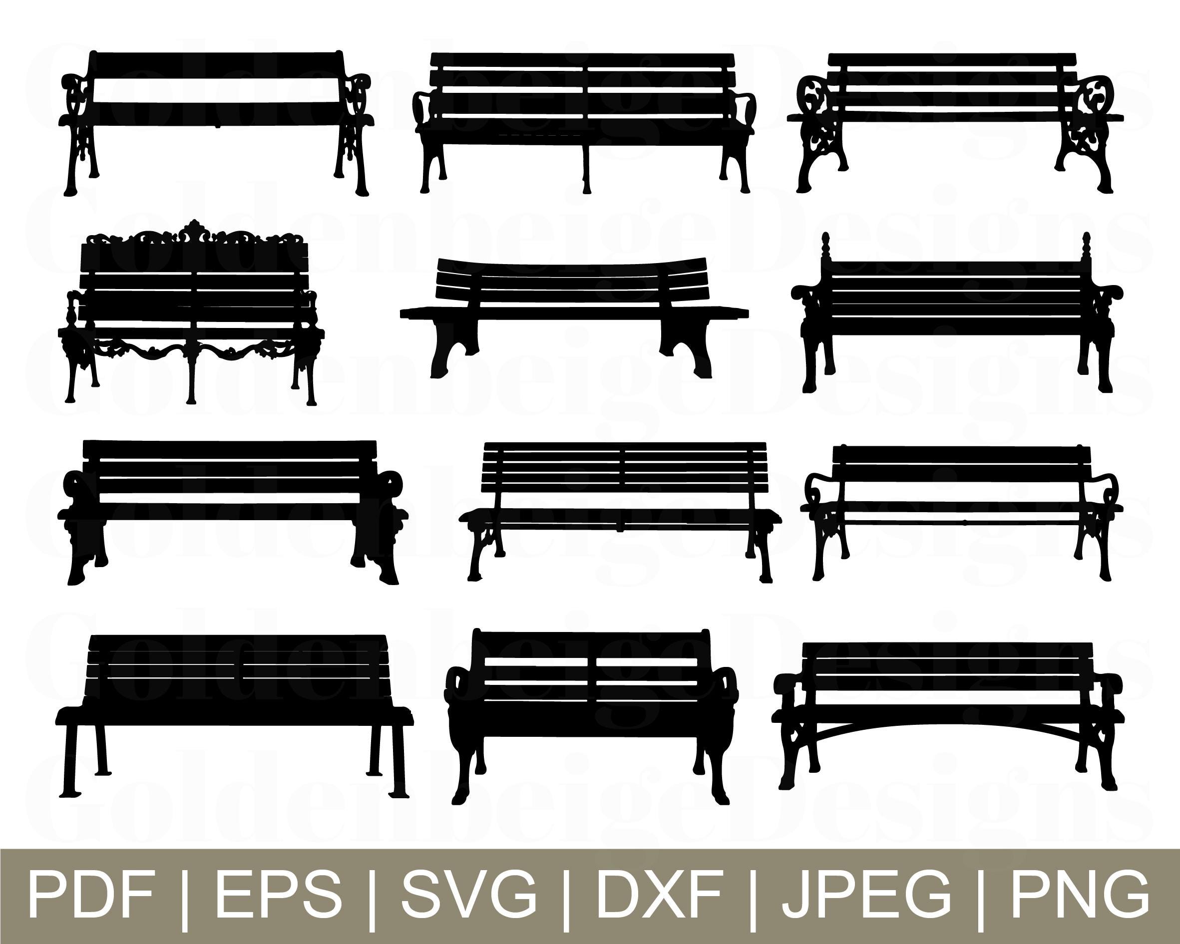 Benches Svg, Benches Vector, Benches Silhouette, Benches Cut File ...
