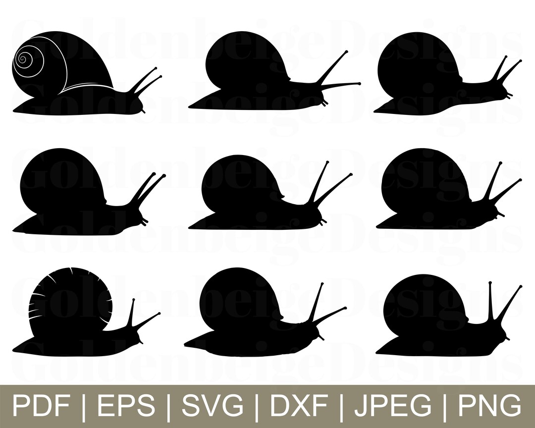 Snails Svg, Snails Silhouette, Snails Vector, Snails Cut File, Snails ...