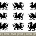 Welsh Dragon Svg, Welsh Dragon Silhouette, Welsh Dragon Cut File ...