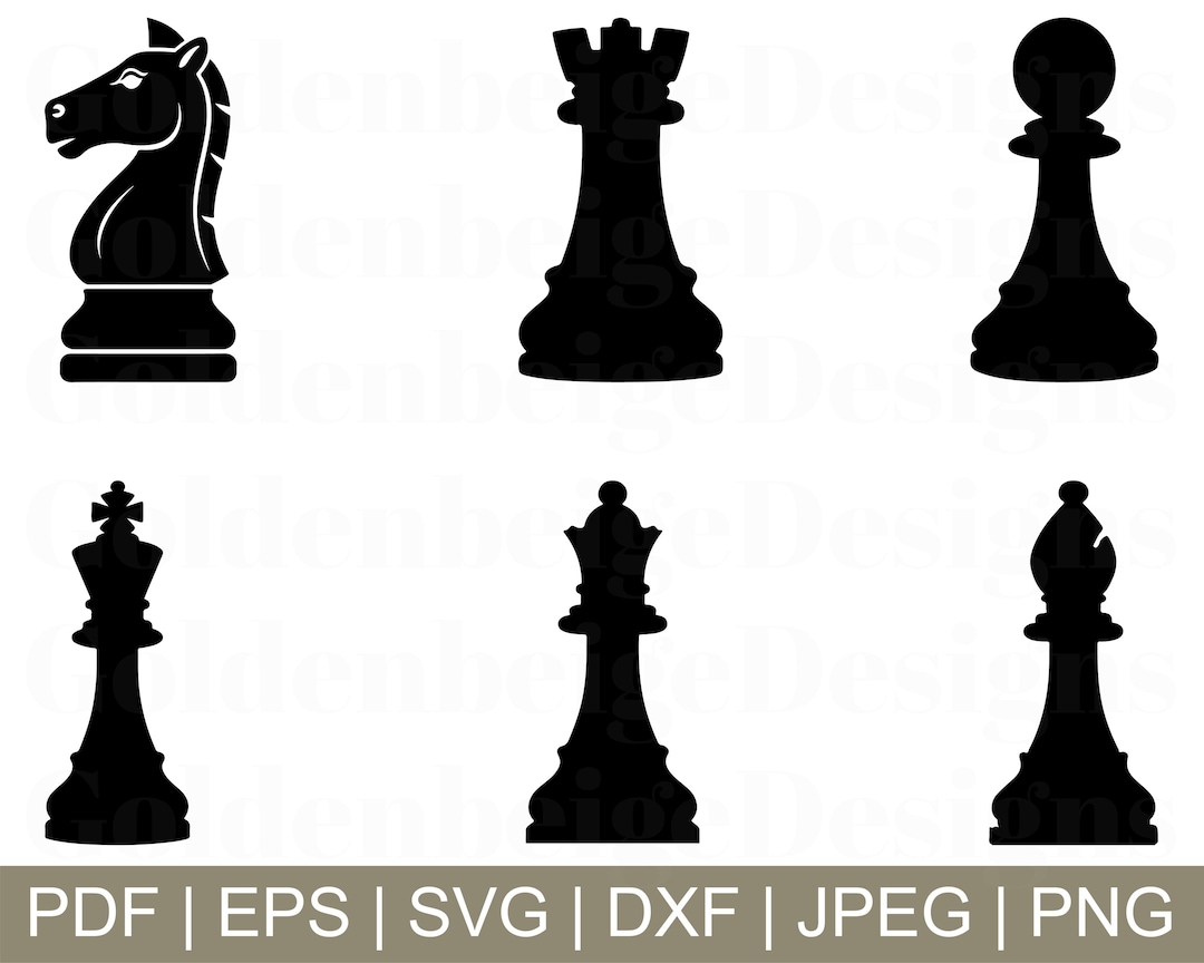 Chess Pieces Svg, Chess Pieces Cut File, Chess Pieces Vector, Chess ...