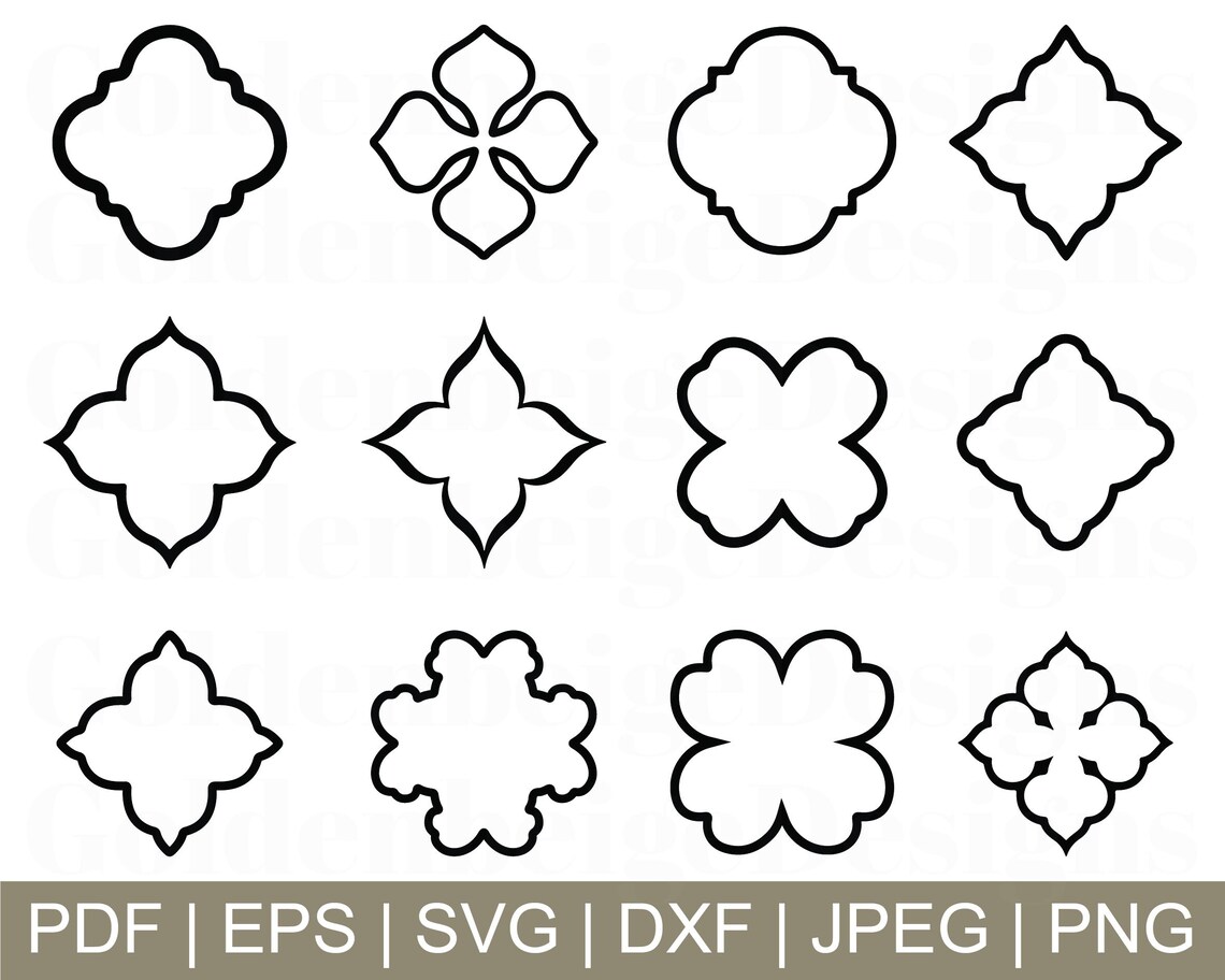 Quatrefoil Svg, Quatrefoil Vector, Quatrefoil Silhouette, Quatrefoil ...