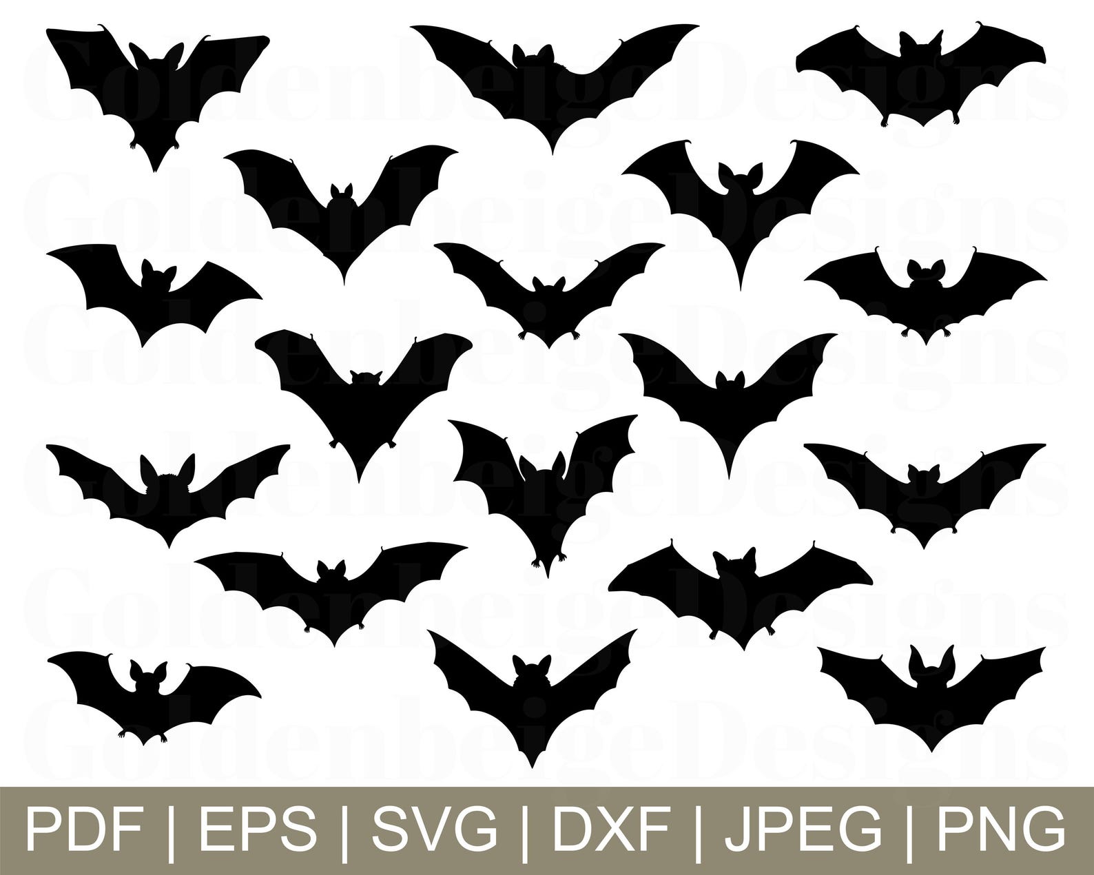 Bats Svg, Bats Silhouette, Bats Cut File, Bats Cricut, Bats Dxf, Jpeg ...