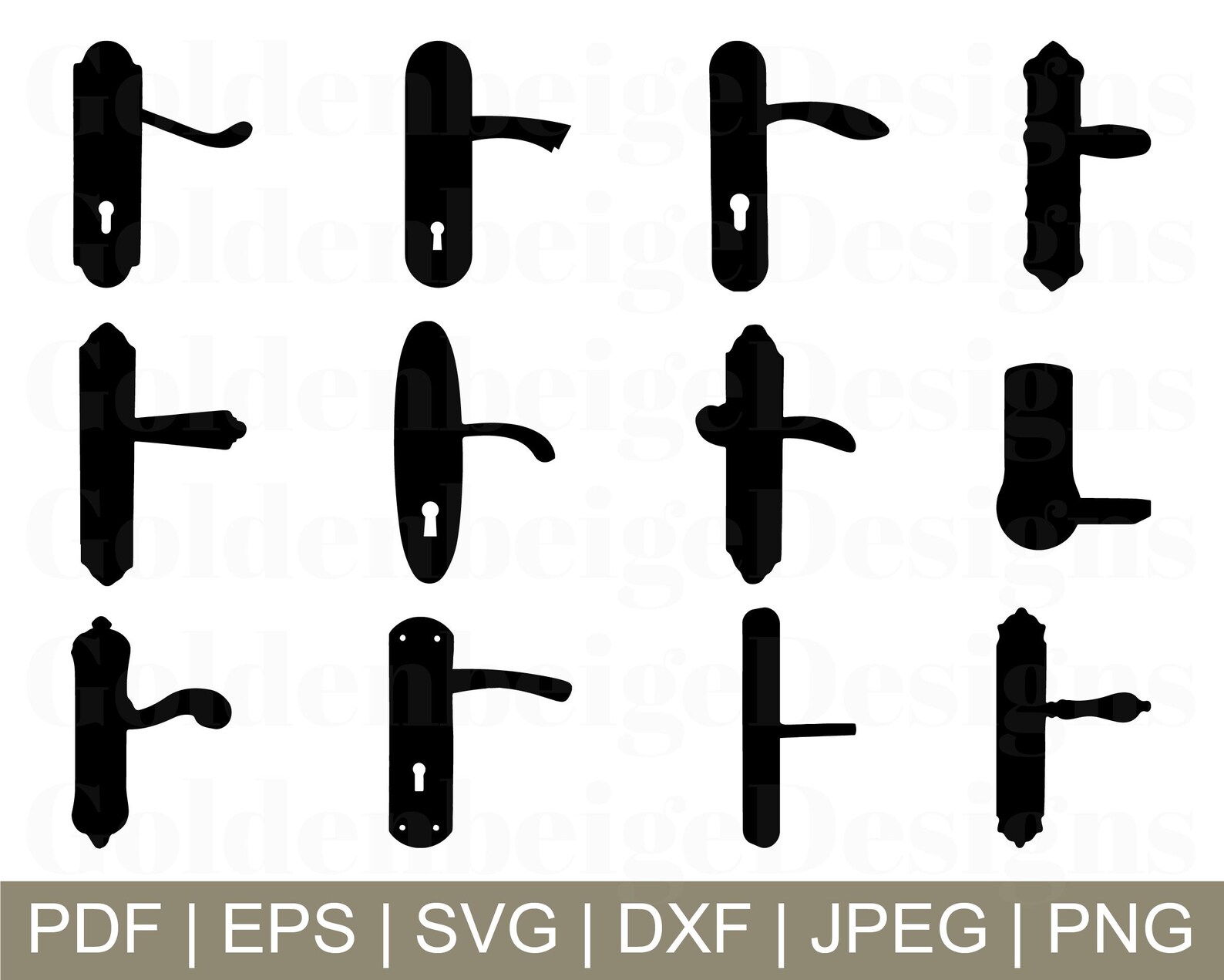 Door Locks Svg, Door Locks Vector, Door Locks Silhouette, Door Locks ...