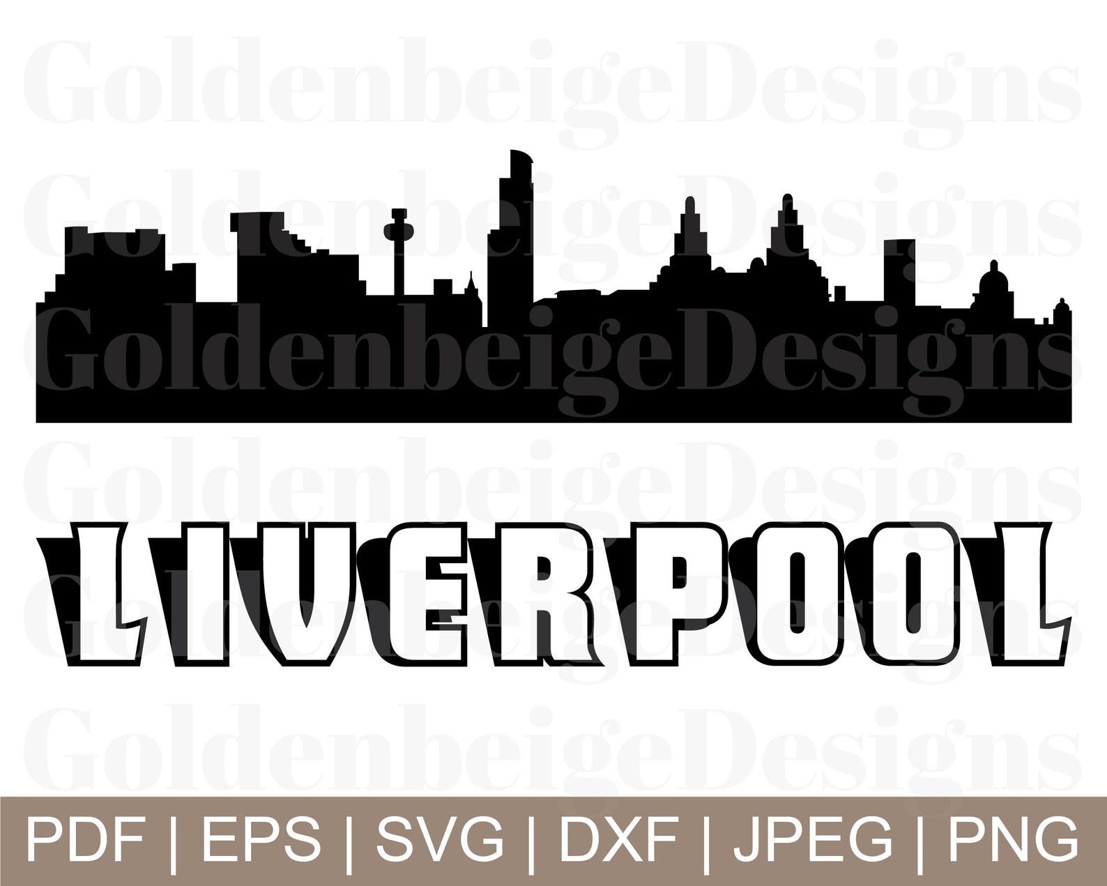 Liverpool Skyline Svg, Liverpool Skyline Silhouette, City Skyline ...