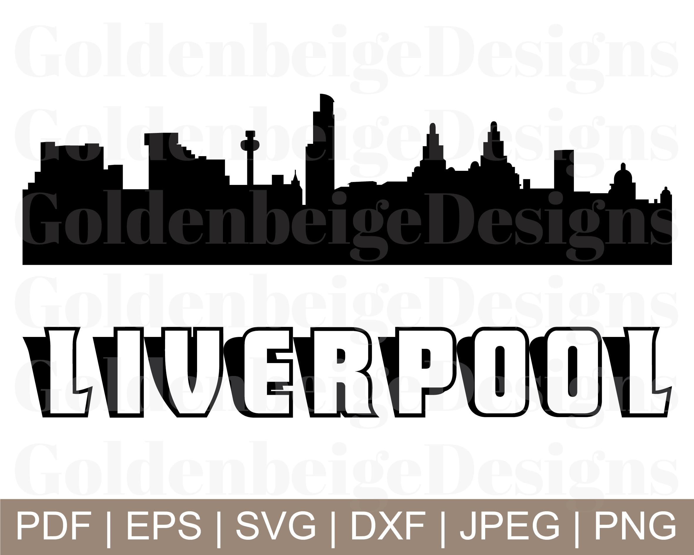 Liverpool Skyline Svg, Liverpool Skyline Silhouette, City Skyline ...