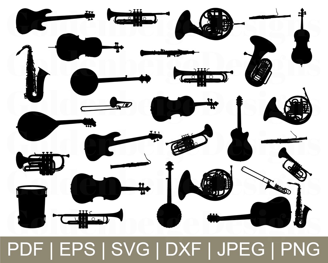 Musical Instruments Svg, Musical Instrument Vector, Musical Instrument ...