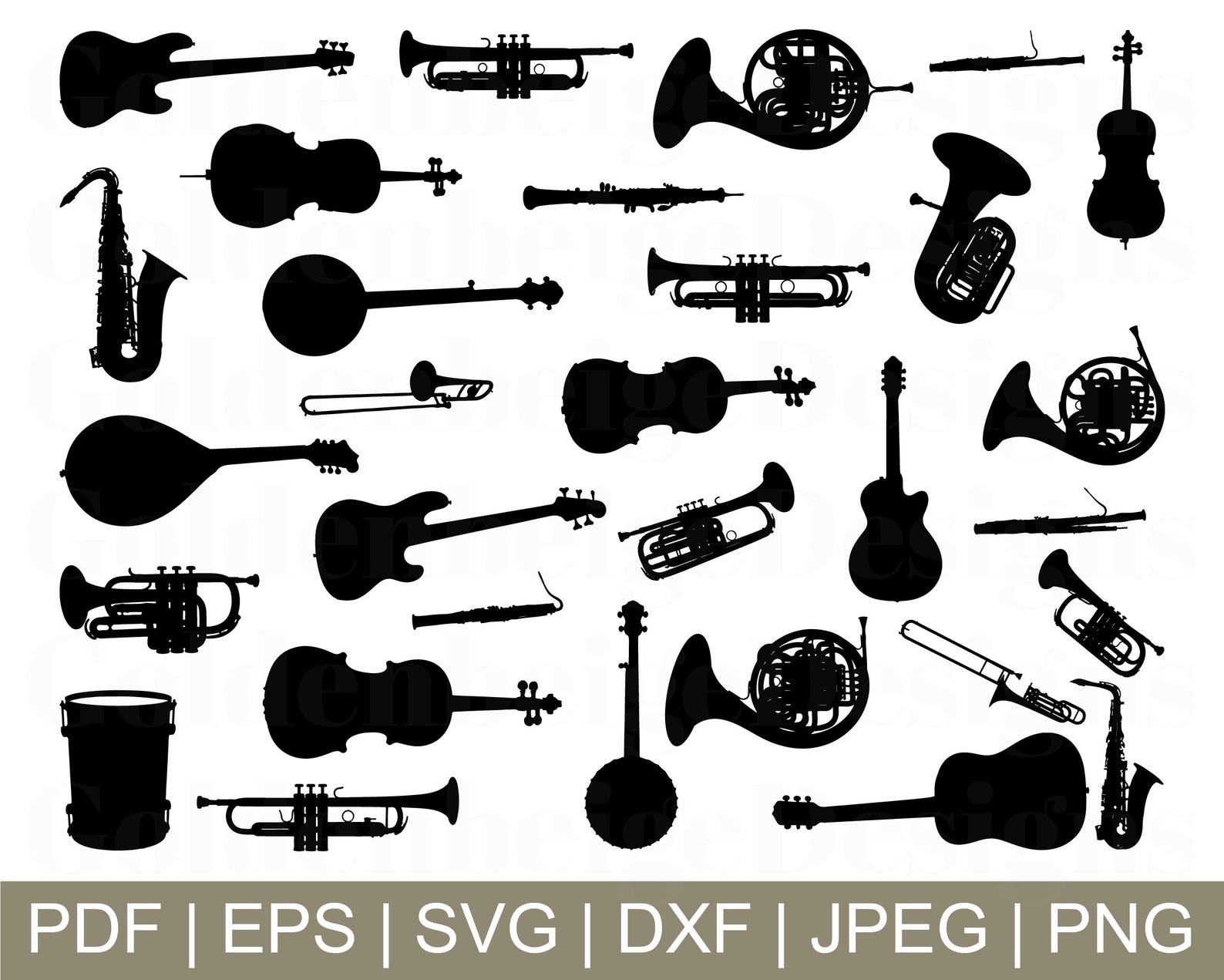 Musical Instruments Svg, Musical Instrument Vector, Musical Instrument ...