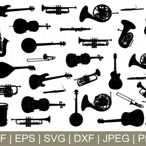Musical Instruments Svg, Musical Instrument Vector, Musical Instrument ...