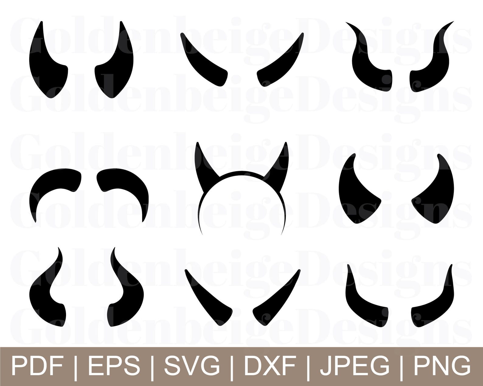 Devil Horns Svg, Devil Horns Vector, Devil Horns Silhouette, Devil Horns Cricut, Devil Horns ...