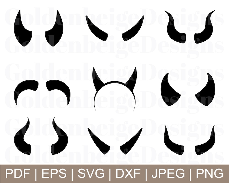 Devil Horns Svg, Devil Horns Vector, Devil Horns Silhouette, Devil ...
