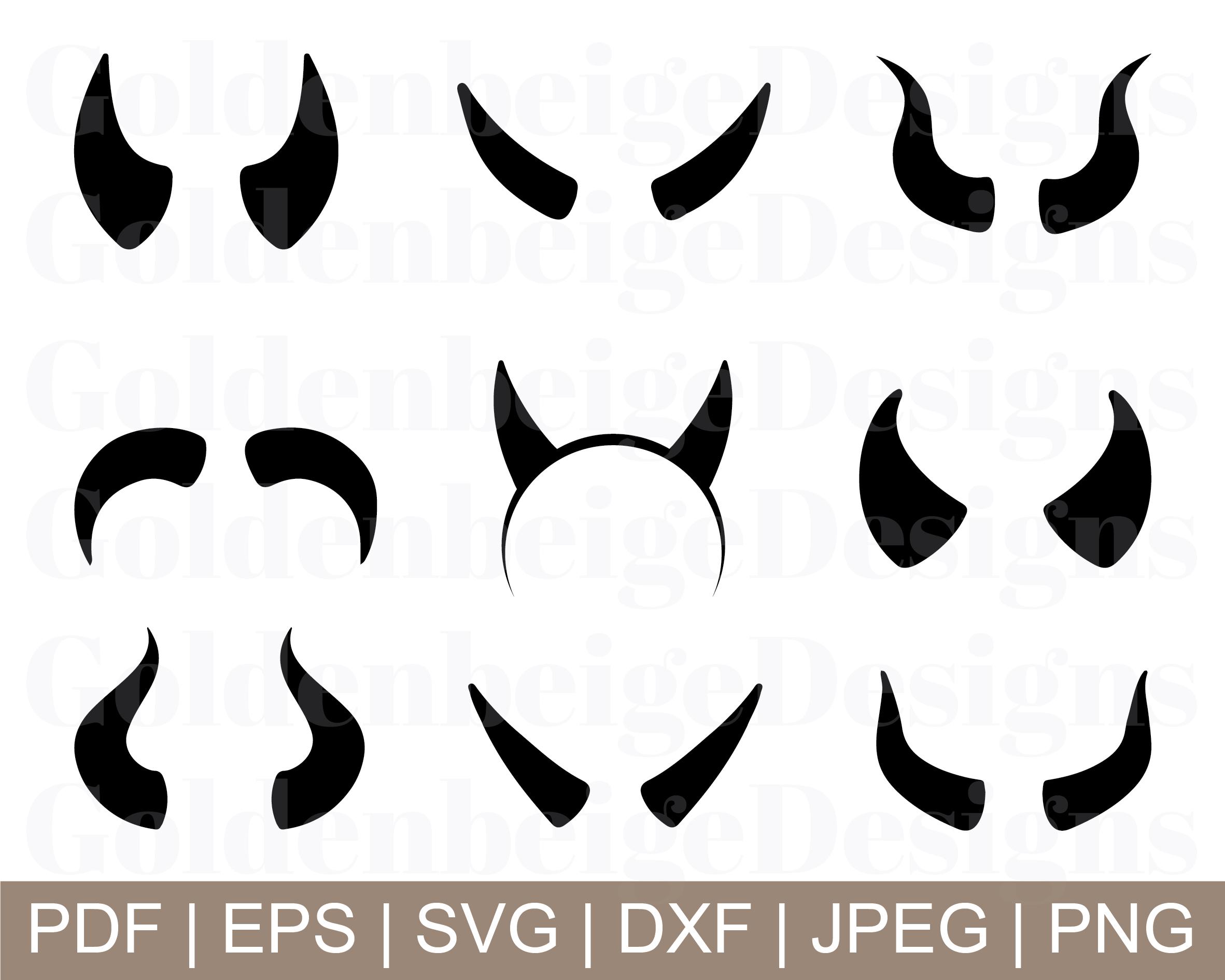 Devil Horns Svg, Devil Horns Vector, Devil Horns Silhouette, Devil ...