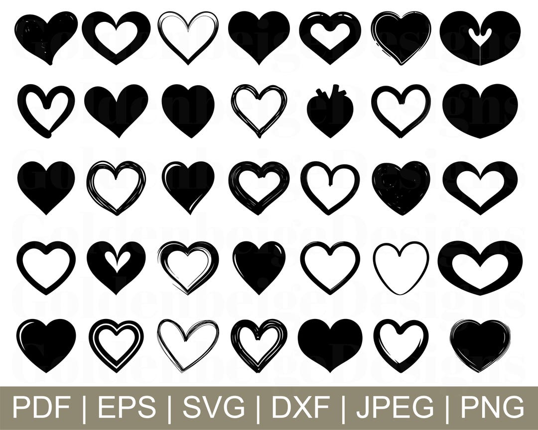 Heart Shape Svg, Heart Shape Cut File, Heart Shape Cricut, Heart Shape ...