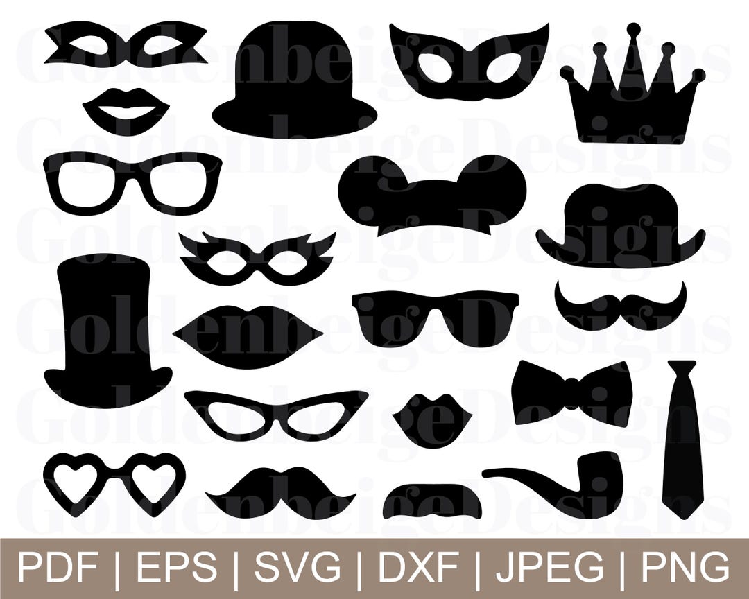 Party Props Svg, Party Props Vector, Party Props Silhouette, Glasses ...