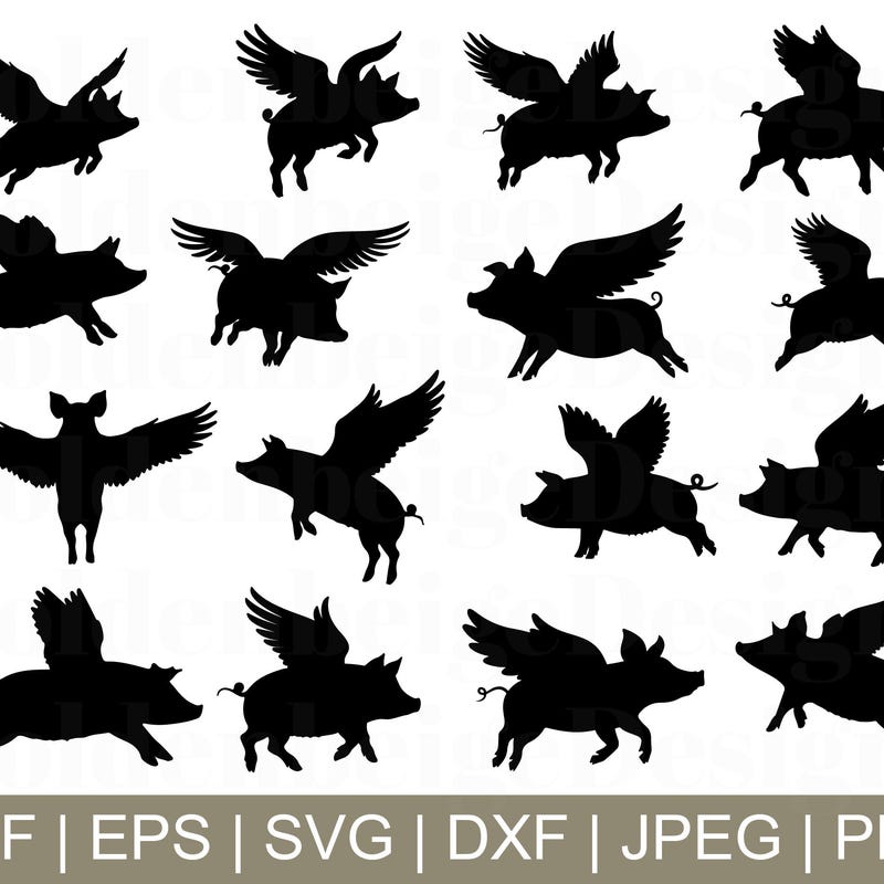When Pigs Fly Svg - Etsy