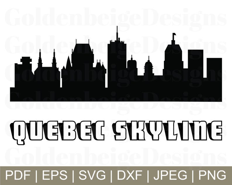 Quebec Skyline Svg, Quebec Skyline Vector, City Skyline Vector ...