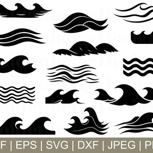 Sea Waves Svg, Sea Waves Cut File, Sea Waves Cricut, Sea Wave Vector ...