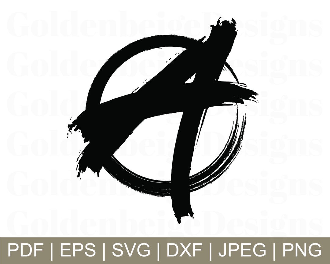 Anarchy Symbol Svg, Anarchy Symbol Vector, Anarchy Sign Silhouette, Dxf ...