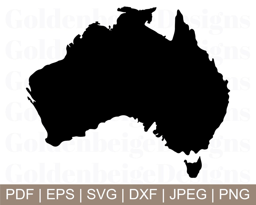 Australia Map Svg, Australia Map Vector, Australia Map Silhouette ...