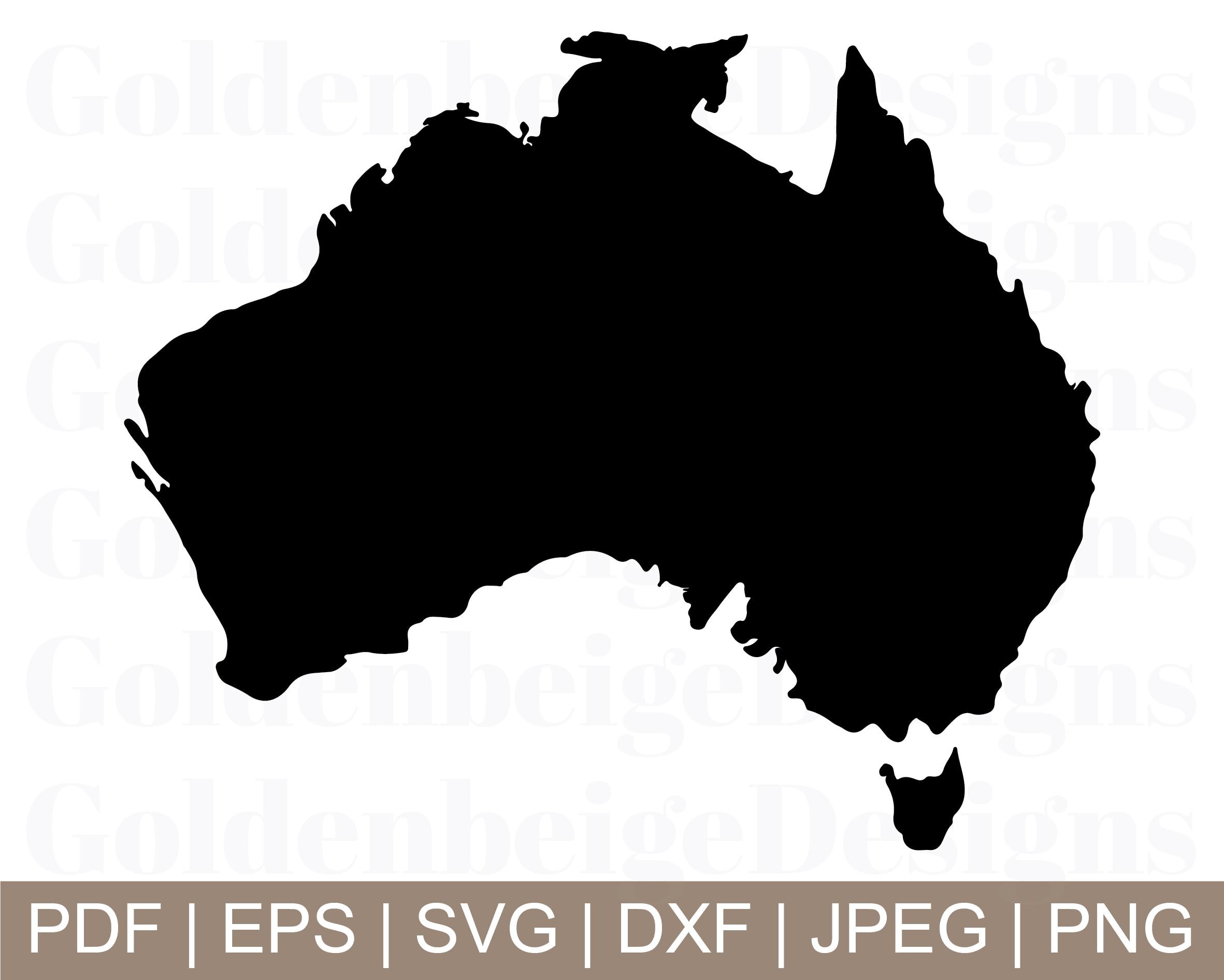 Australia Map Svg, Australia Map Vector, Australia Map Silhouette ...