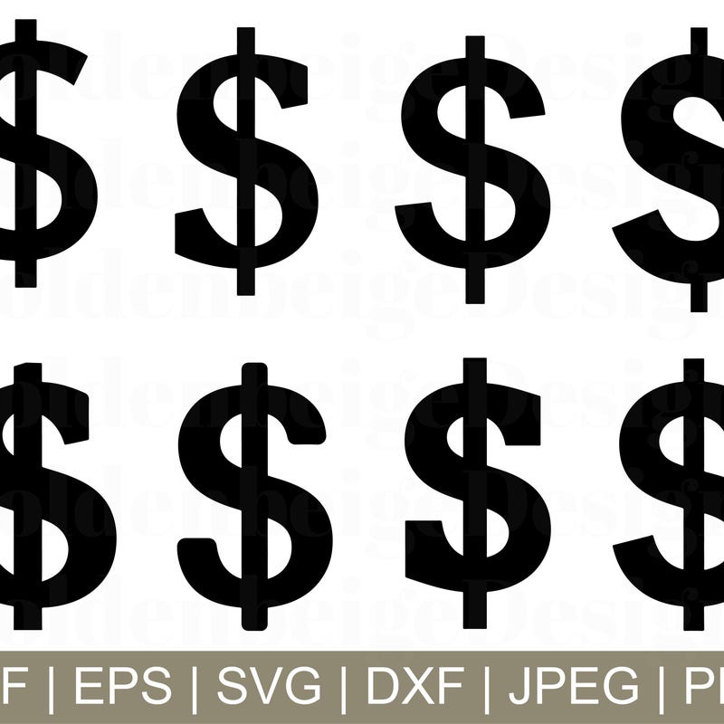 Dollar Sign Svg - Etsy