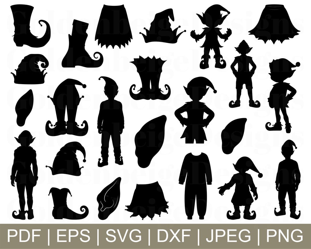Elf Svg, Elf Silhouette, Elf Cut File, Elf Cricut, Elf Dxf, Jpeg, Png ...