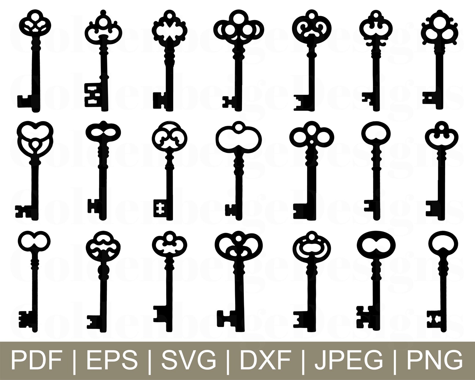 Vintage Keys Svg, Vintage Keys Cut File, Vintage Keys Cricut, Vintage ...