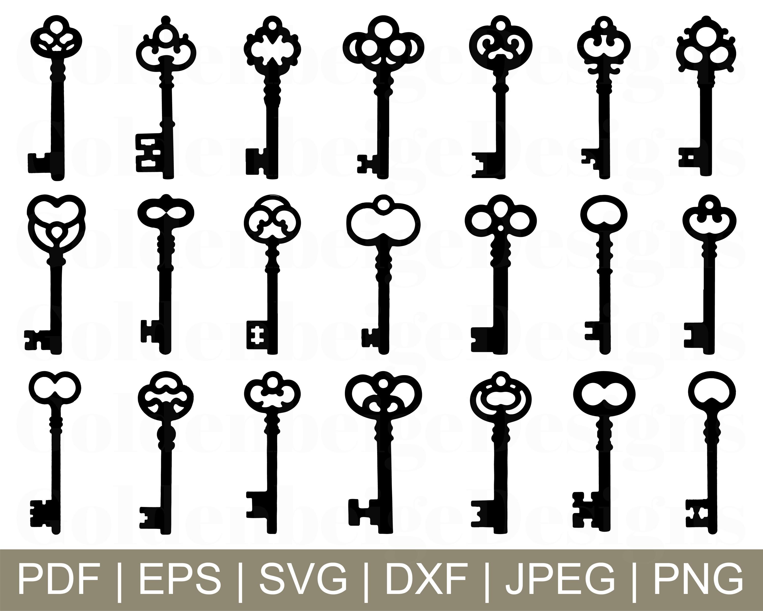 Vintage Keys Svg, Vintage Keys Cut File, Vintage Keys Cricut, Vintage ...