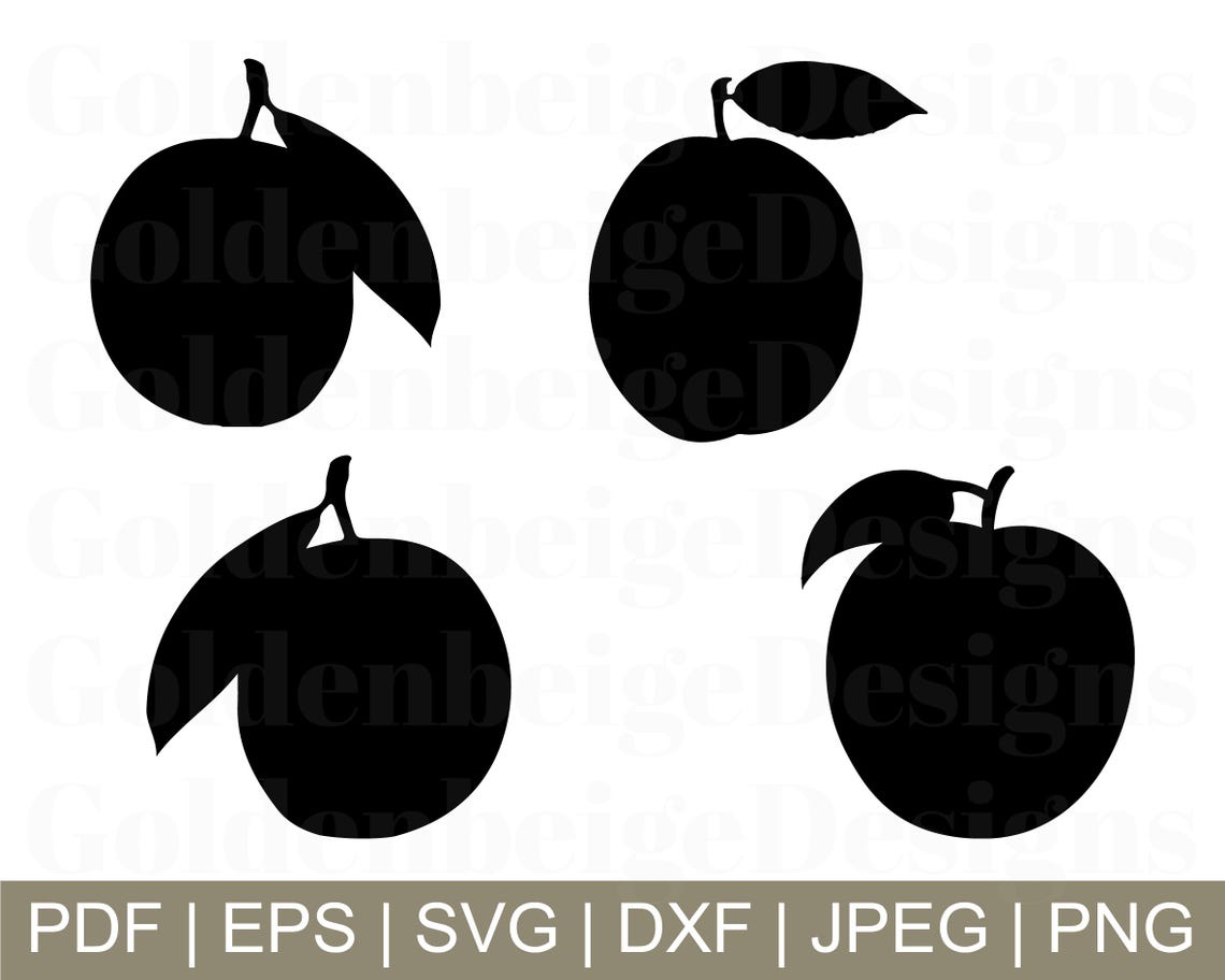 Plum Svg, Plum Silhouette, Plum Vector, Plum Dxf, Plum Cricut, Plum ...