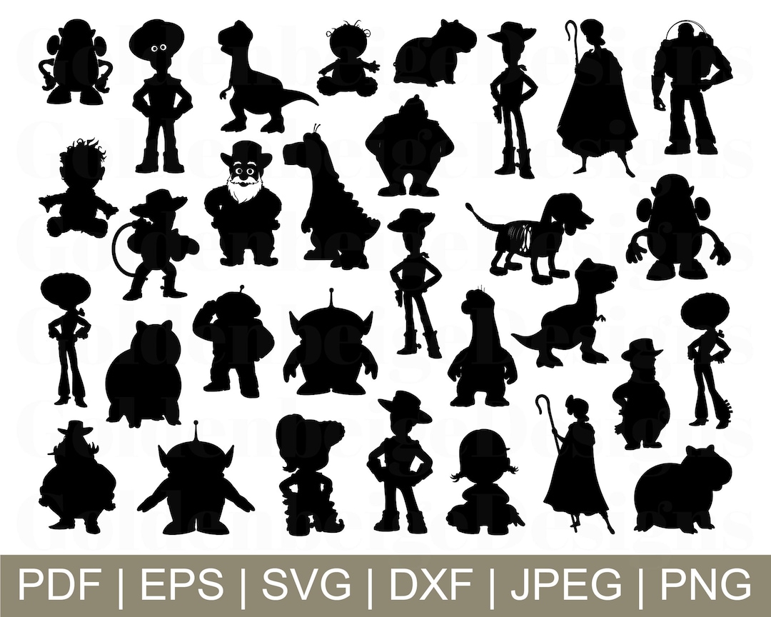 Toy Story Svg, Toy Story Vector, Toy Story Silhouette, Cartoons, Dxf ...