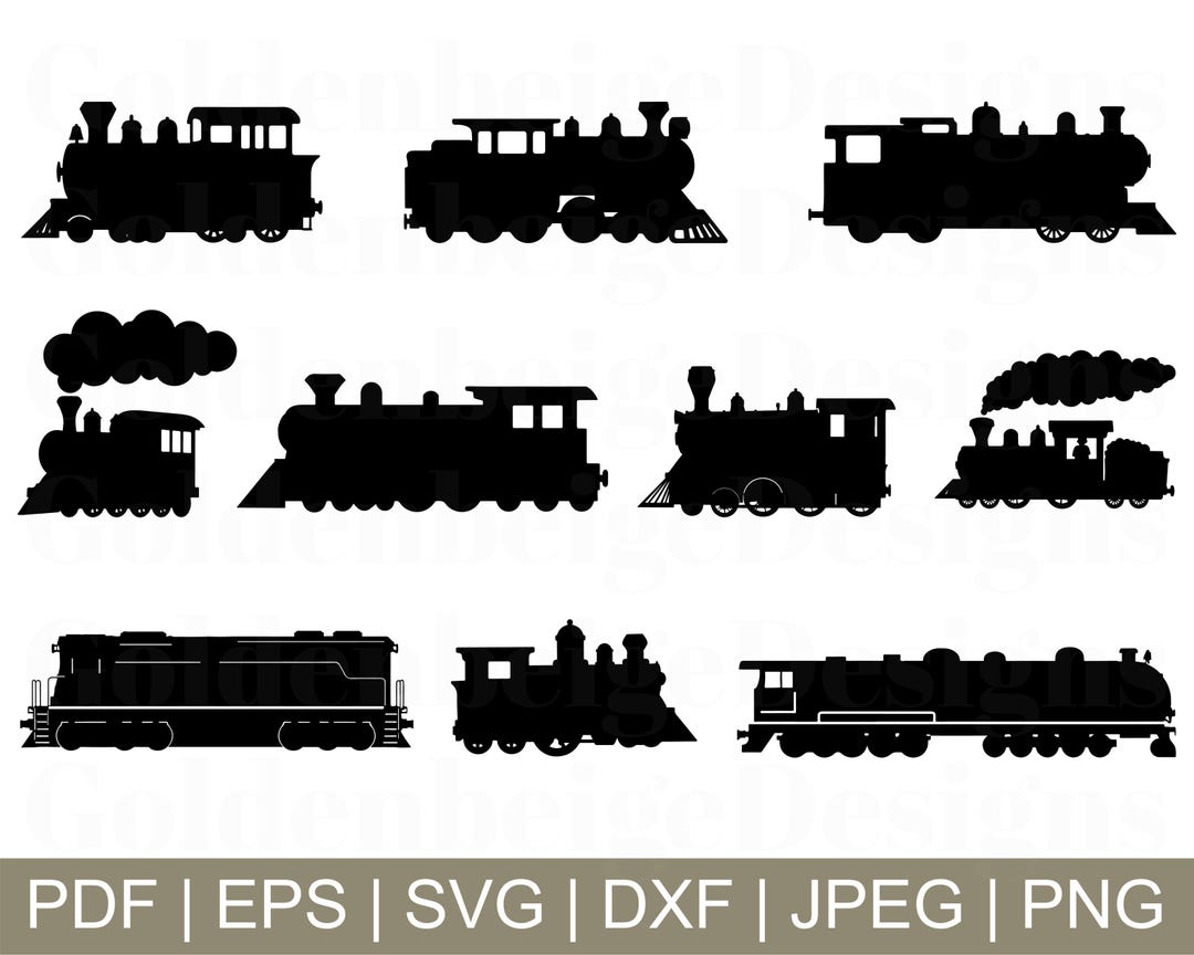 Train Engine Svg, Train Engine Silhouette, Train Vector, Train Cricut ...