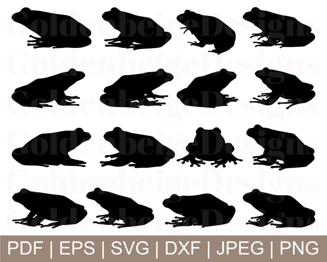 Frog Svg, Frogs Silhouette, Frogs Vector, Frogs Cut File, Jpeg, Png - Etsy
