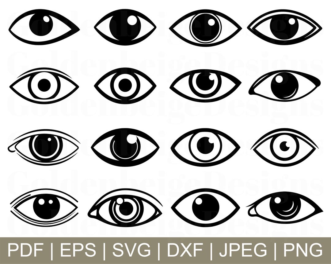 Eye Svg, Eyes Cut File, Eye Symbol, Eye Cricut, Eye Vector, Jpeg, Png ...
