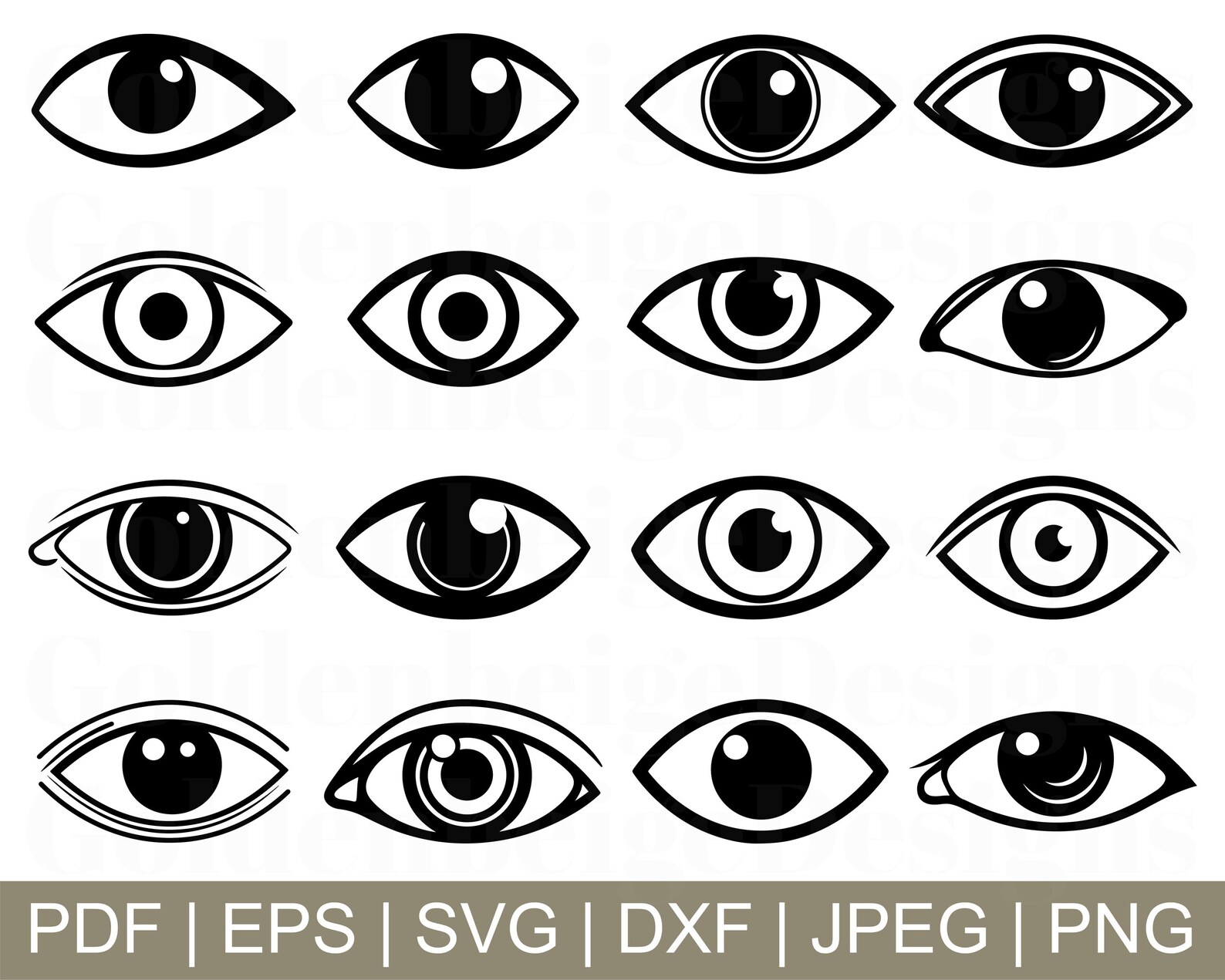 Eye Svg, Eyes Cut File, Eye Symbol, Eye Cricut, Eye Vector, Jpeg, Png ...