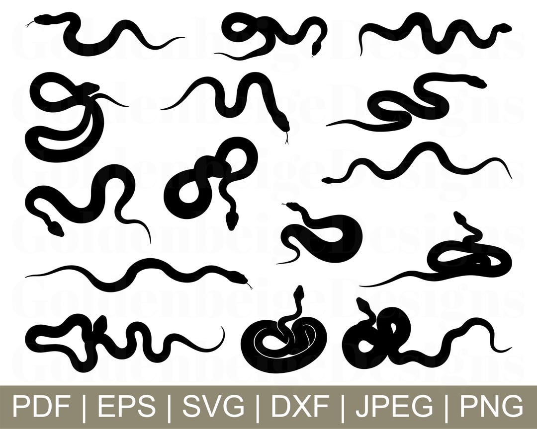 Snakes Svg, Snakes Cut File, Snakes Silhouette, Snake Cricut, Snake ...