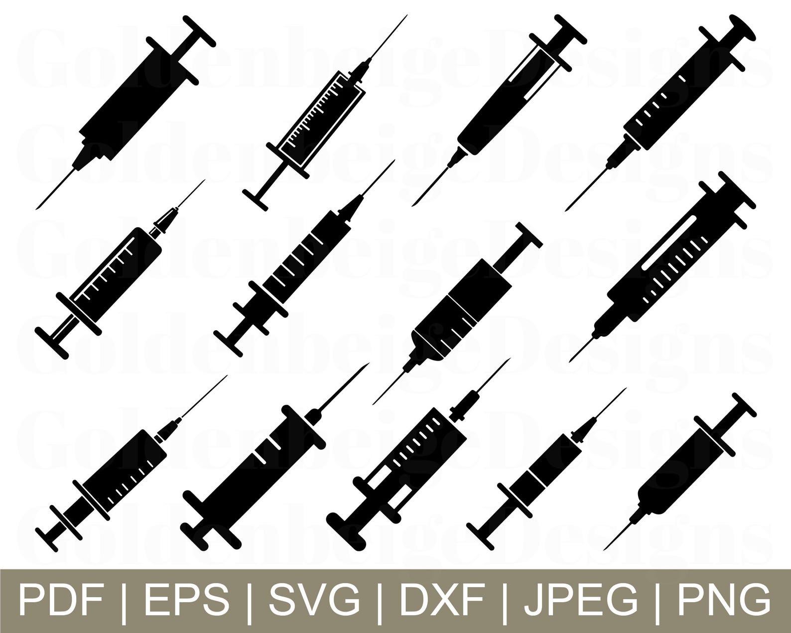 Syringe Svg, Syringe Vector, Syringe Cut File, Syringe Dxf, Jpeg, Png ...