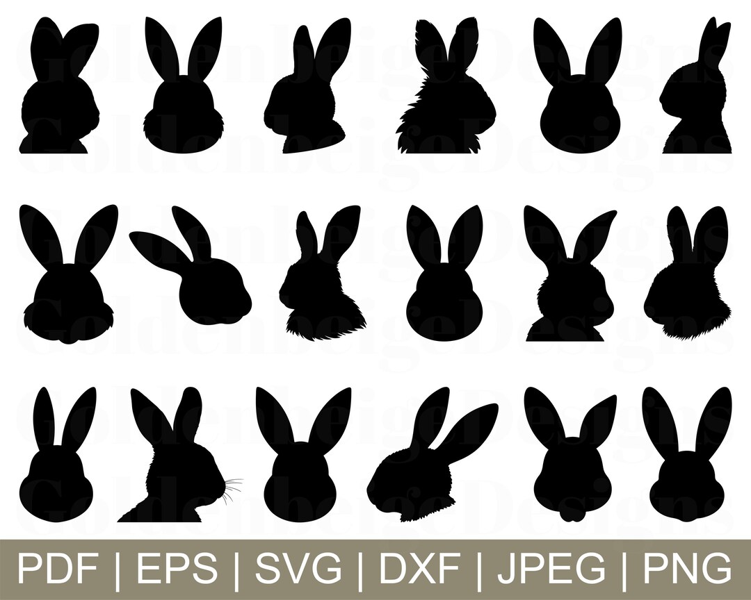Easter Bunny Head Svg, Bunny Head Cut File, Bunny Head Cricut, Easter ...