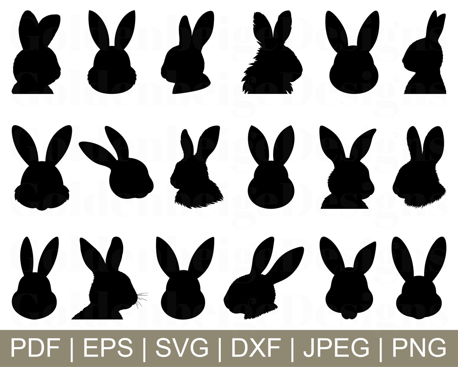 Easter Bunny Head Svg, Bunny Head Cut File, Bunny Head Cricut, Easter ...