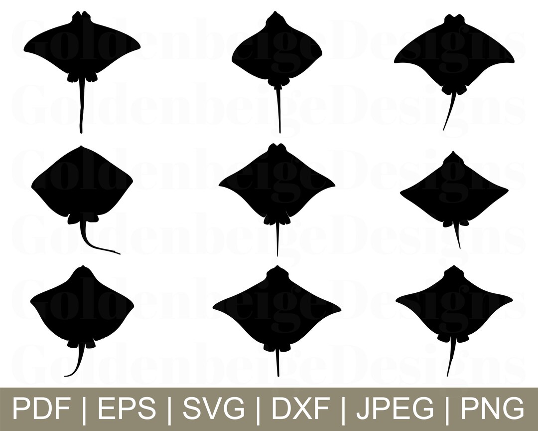 Sting Ray Svg, Sting Ray Silhouette, Sting Ray Vector, Sting Ray Cut ...