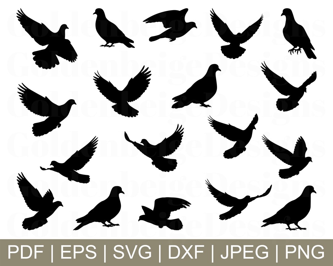 Dove Bird Svg, Dove Bird Silhouette, Dove Bird Vector, Dove Bird Cut ...