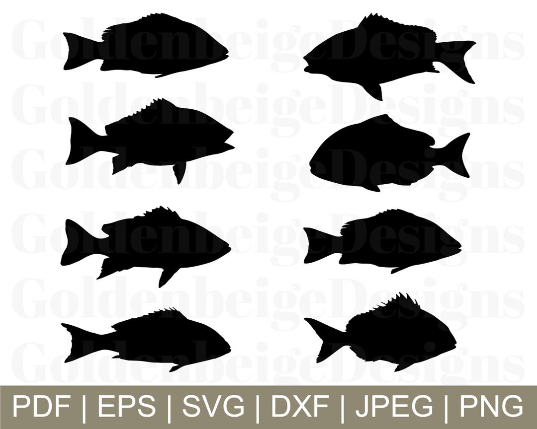 Snapper Fish Svg, Snapper Fish Vector, Snapper Fish Silhouette, Fishing ...
