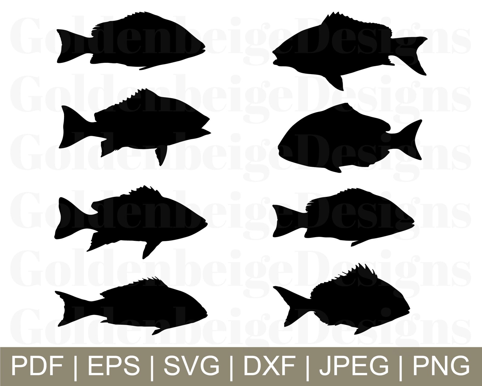 Snapper Fish Svg, Snapper Fish Vector, Snapper Fish Silhouette, Fishing ...