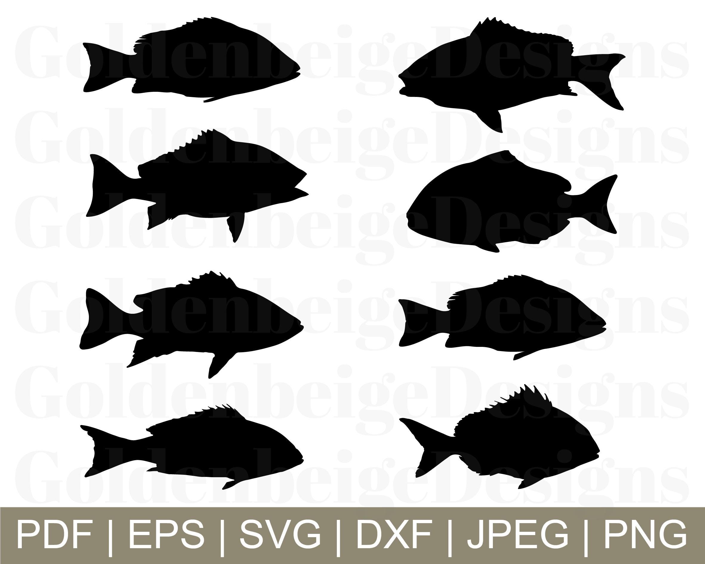 Snapper Fish Svg, Snapper Fish Vector, Snapper Fish Silhouette, Fishing ...