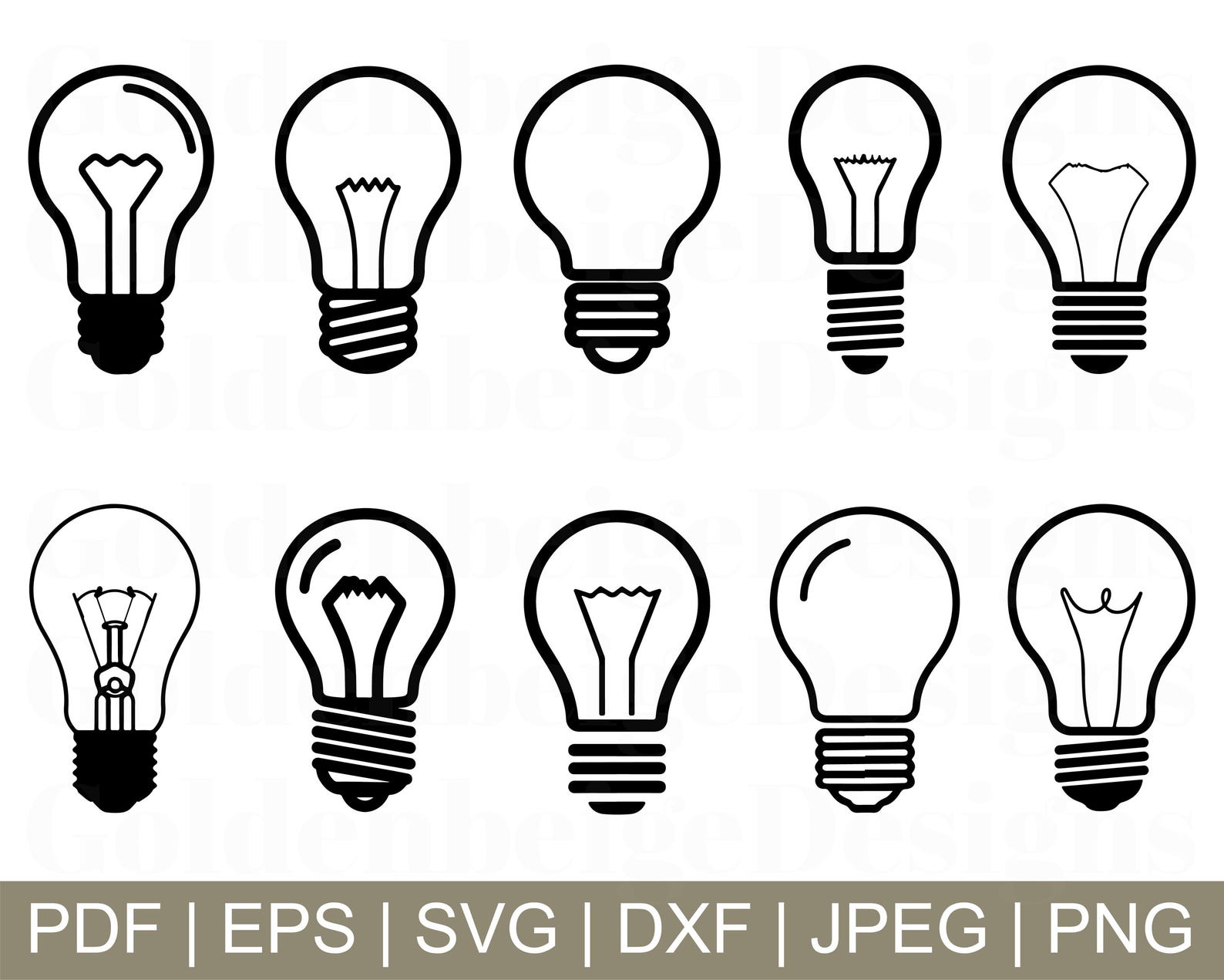 Bulb Svg, Bulb Cut File, Bulb Cricut, Bulb Silhouette, Bulb Dxf, Jpeg ...