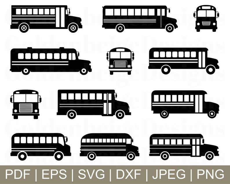 School Bus Svg, School Bus Cut File, School Bus Vector, School Bus ...