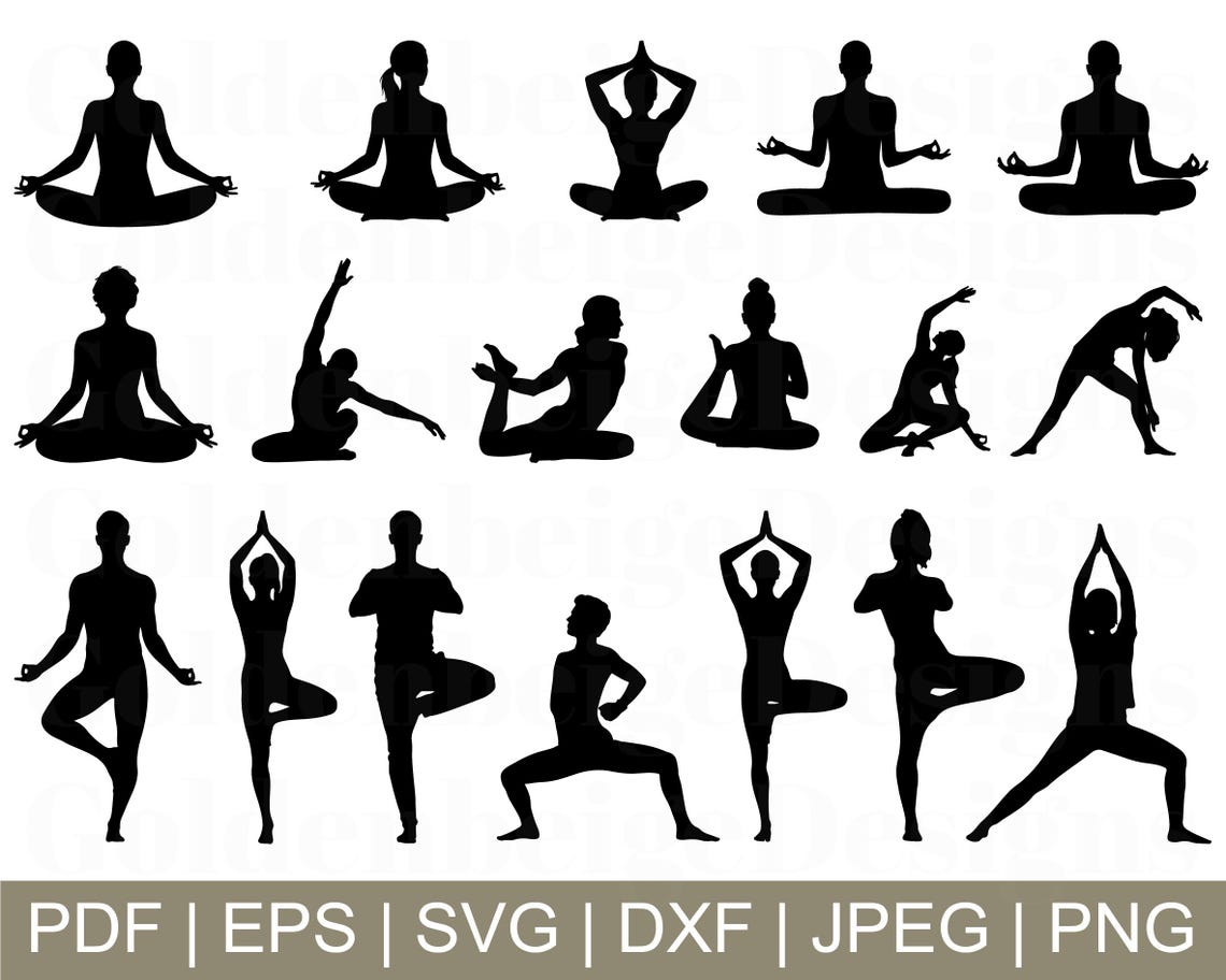 Yog Svg, Yoga Silhouette, Yoga Vector, Yoga Cut File, Yoga Cut File ...